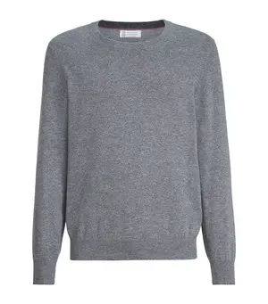 Brunello Cucinelli Cashmere Crew Neck Sweater - Grey