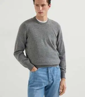 Brunello Cucinelli Cashmere Crew Neck Sweater - Grey