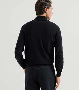 Brunello Cucinelli Cashmere Quarter-zip Sweater - Black