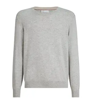 Brunello Cucinelli Cashmere Crew-neck Sweater - Grey