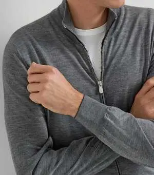 Brunello Cucinelli Cashmere-silk Cardigan - Grey