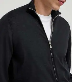 Brunello Cucinelli Cashmere-silk Cardigan - Black