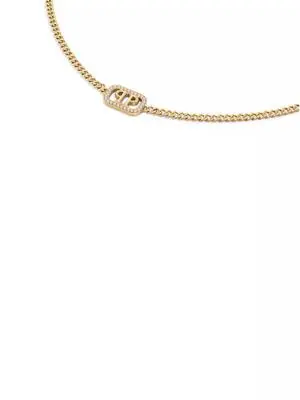 Philipp Plein Crystal Lettering Necklace