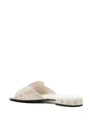 JIMMY CHOO Dina Snakeskin-print Sandals - Neutrals