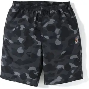 A BATHING APE Camo Beach Shorts - Black