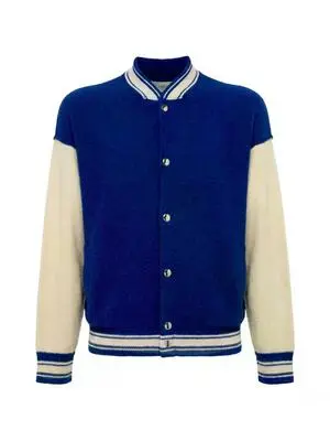 LANEUS Knitted Bomber Jacket