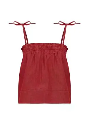 A.p.c. Tie-strap Smocked Top