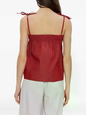 A.p.c. Tie-strap Smocked Top