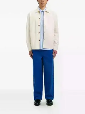 SELECTED Buttoned Graphic-print Overshirt