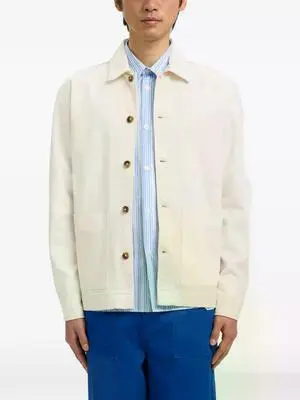 SELECTED Buttoned Graphic-print Overshirt
