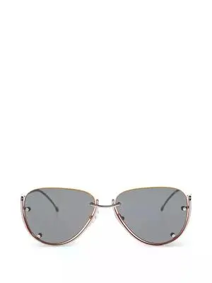 DIESEL® Pilot Rimless Sunglasses - Silver