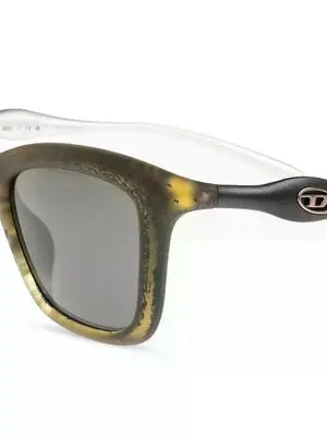 DIESEL® Rectangle Frame Sunglasses