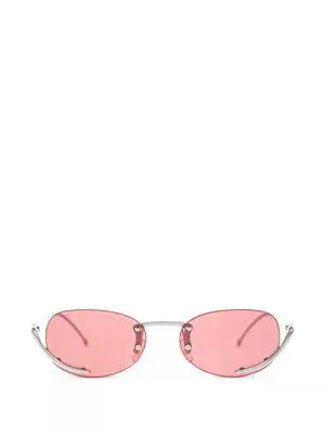 DIESEL® Oval Frame Sunglasses - Silver
