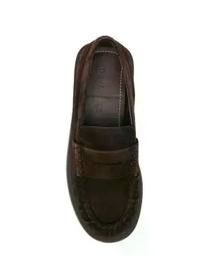 THE ANTIPODE Suede Penny Loafers
