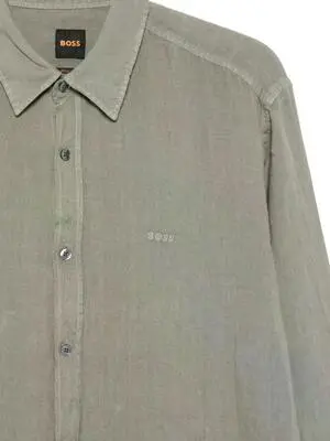 BOSS Buttoned Logo Shirt - Green