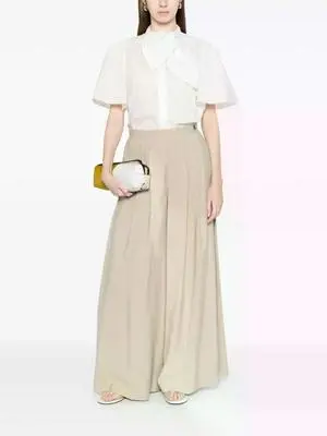 CURIEL Pleated Palazzo Pants