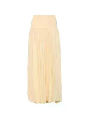 TOTEME Gathered Midi Skirt - Neutrals