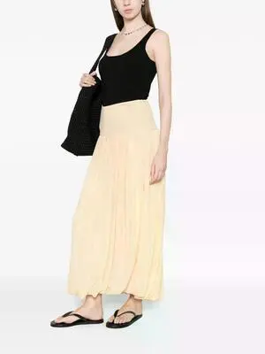 TOTEME Gathered Midi Skirt - Neutrals