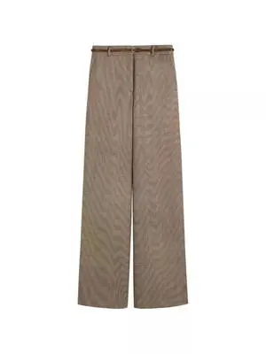 Max Mara Checked Belted Tailored Trousers