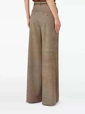 Max Mara Checked Belted Tailored Trousers