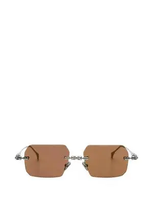 KUBORAUM Rimless Rectangle Sunglasses - Grey
