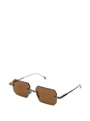 KUBORAUM Rimless Rectangle Sunglasses - Grey