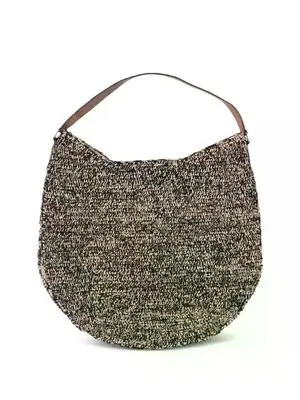 IBELIV Meva Raffia Shoulder Bag - Neutrals