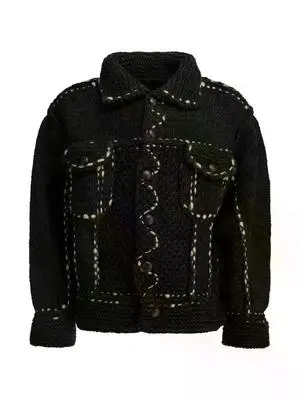 Kapital Button Trim Wool Cardigan