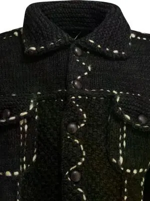 Kapital Button Trim Wool Cardigan
