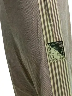 Kapital Stripe Appliqué Corduroy Trousers - Grey