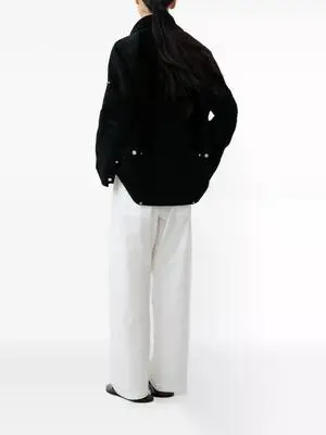 Studio Nicholson Press-stud Suede Jacket - Black