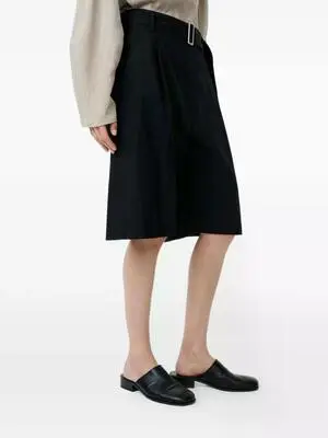 Studio Nicholson Creon Belted Pleated Shorts - Black