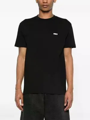 Obey Logo-detail T-shirt - Black