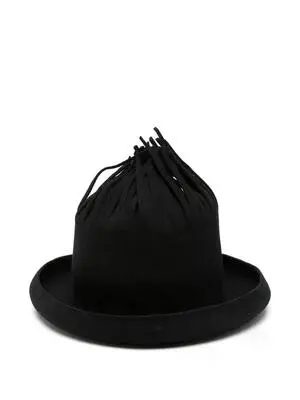 Yohji Yamamoto Fringed Round Crown Hat