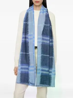 Burberry Reversible Check Wool Silk Scarf