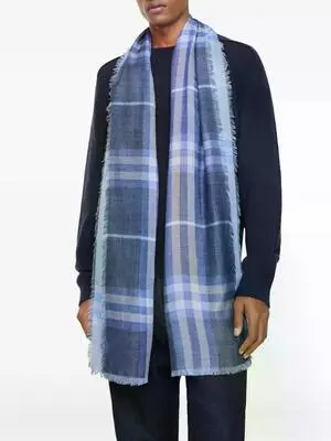 Burberry Reversible Check Wool Silk Scarf