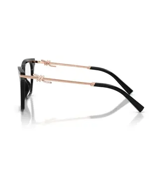 Tiffany & Co. Square Eyeglasses With Embellished Temples - Black