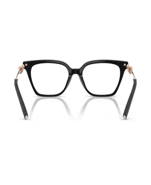 Tiffany & Co. Square Eyeglasses With Embellished Temples - Black