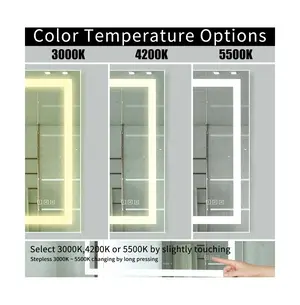 HAUSCHEN HOME 40 X 32 Inch Led Lighted Bathroom Mirror