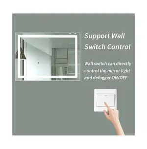 HAUSCHEN HOME 40 X 32 Inch Led Lighted Bathroom Mirror
