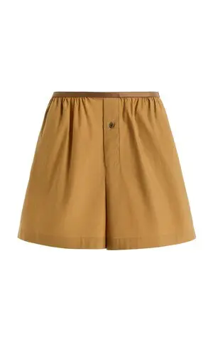 LEMAIRE Cotton-silk Boxer Shorts - Brown