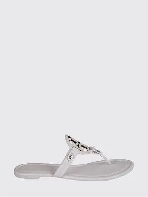 Tory Burch Miller Leather Flip Flops - White