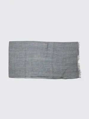 Brunello Cucinelli Striped Virgin Wool Scarf - Grey