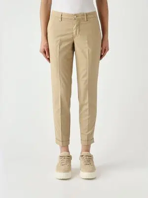 FAY Cotton Chino Trousers - Brown