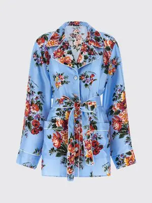 Dolce & Gabbana Floral Print Belted Shirt