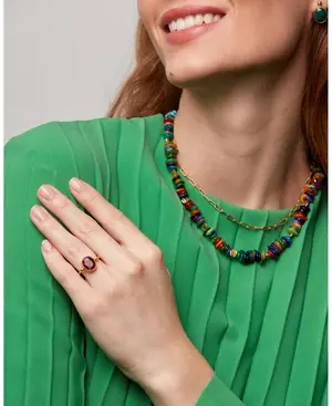 OTTOMAN HANDS Siena Cocktail Ring - Ruby