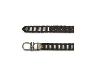 FERRAGAMO Infinity Buckle Slotted Belt - Nero