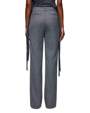 GANNI Tailored Wool Blend Trousers