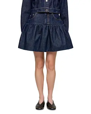 GANNI Denim Bubble Skirt - Rinse