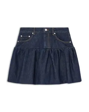 GANNI Denim Bubble Skirt - Rinse